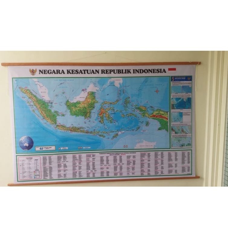 Jual Peta Indonesia (bingkai) Negara Kesatuan Republik Indonesia ...