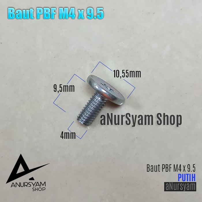 Jual Baut PBF M4 Isi 50 Pcs / Baut M4 Kepala Datar | Shopee Indonesia