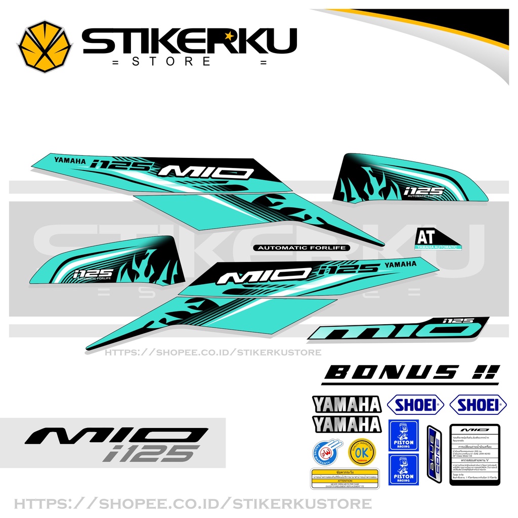 Jual MIO i 125 STOCK DECALS / STRIPING MIO M3 /Z / 125/ STIKER ...