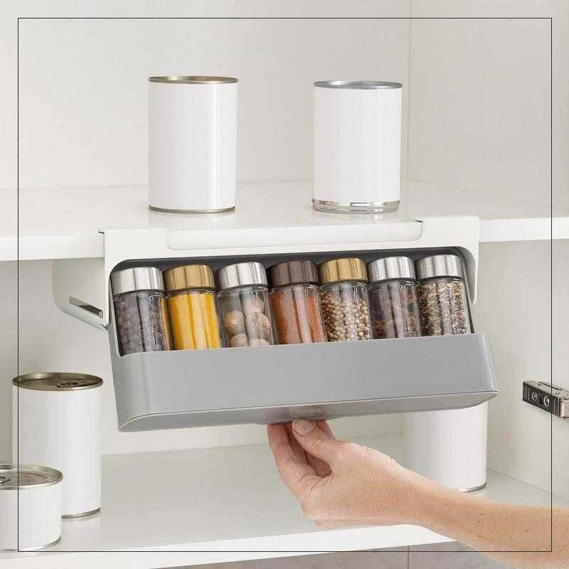 Jual Rak Bumbu Dapur Bentuk Laci Gantung Tempel Botol Kitchen Rack ...