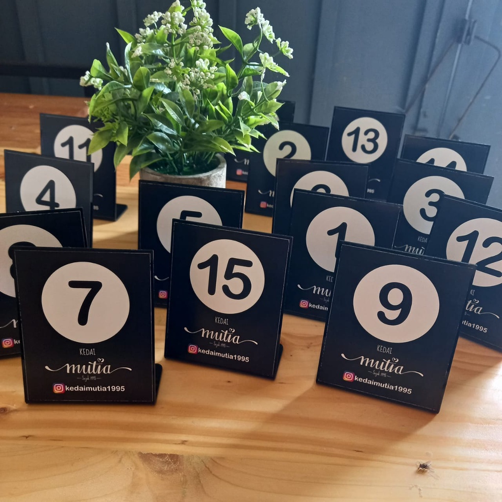 Jual Nomor Meja Cafe/Nomor Meja Akrilik | Shopee Indonesia