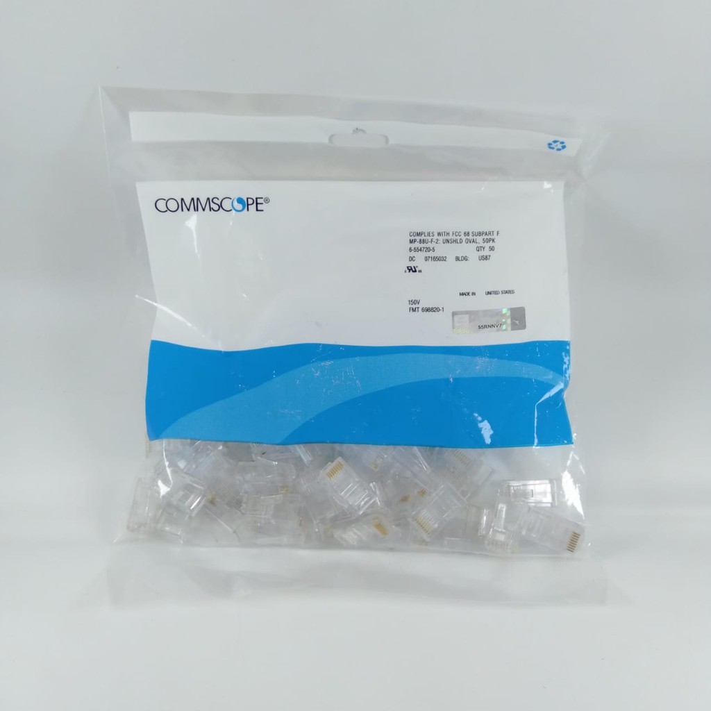 Jual Konektor RJ45 cat 5 Commscope harga per bungkus | Shopee Indonesia