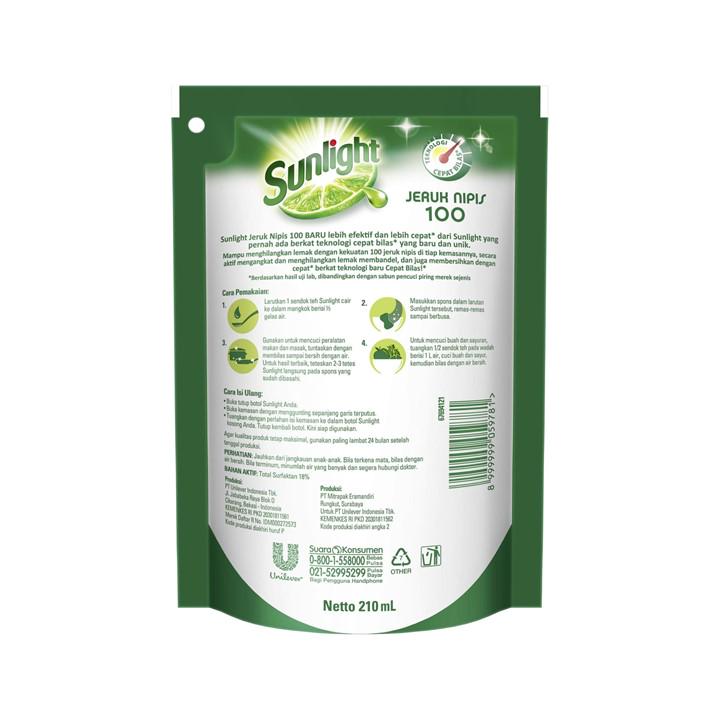 Jual Sunlight Sabun Cuci Piring Jeruk Nipis 210ml x 2 | Shopee Indonesia