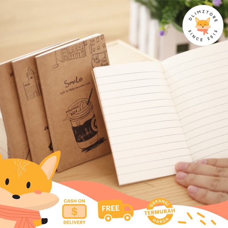 Jual [DZ] ST142 - Mini Note Book / Buku Tulis Catatan Kecil Coklat ...