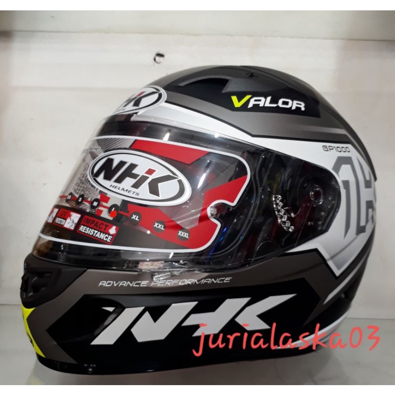 Jual HELM NHK GP1000 #VALOR | FULL FACE | DOUBLE VISOR | Shopee Indonesia