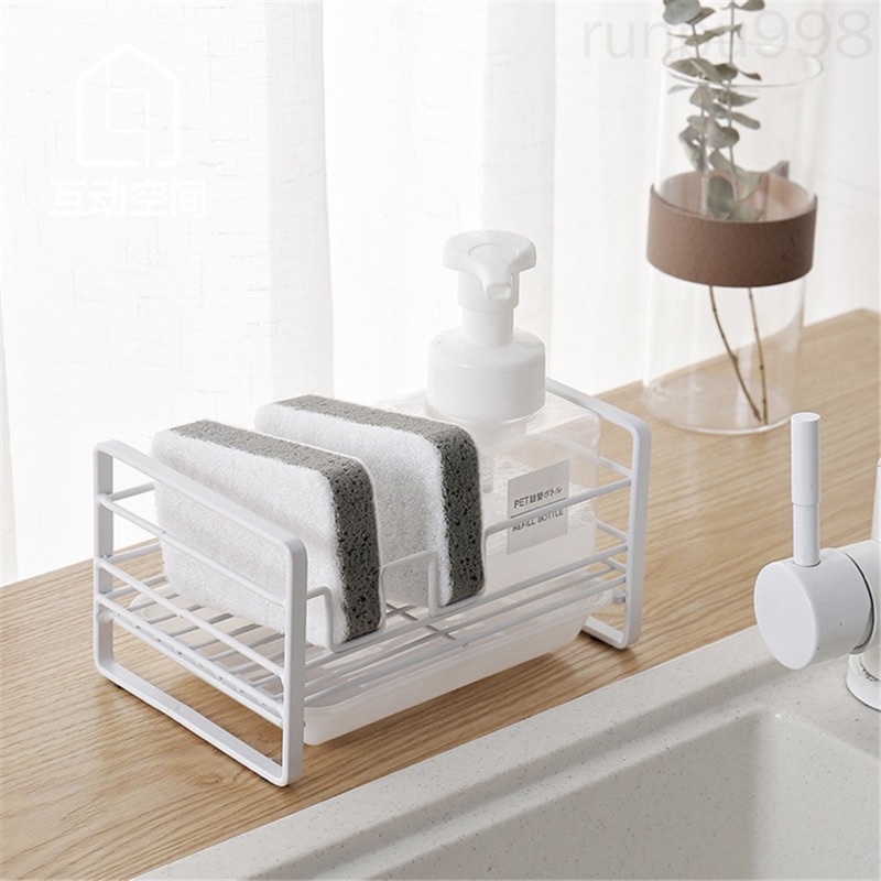 Jual Sponge Drain Dish Rack Putih Premium Dengan Tatakan Air Tempat ...