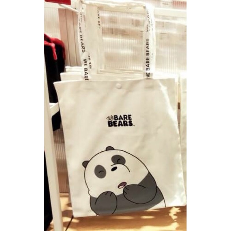 Jual MINISO X WE BARE BEARS TOTEBAG CANVAS WBB. sesame street canvas ...