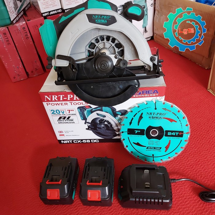Jual CIRCULAR SAW CORDLESS/BATERAI 20v NRT CX-58 DC | Shopee Indonesia