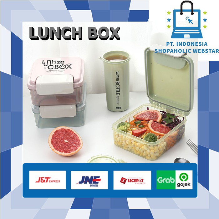 Jual Lunch Box Set (Free Botol Minum) | Shopee Indonesia