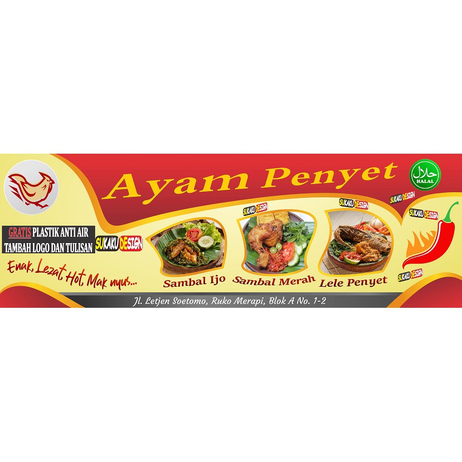 Jual SPANDUK / BANNER USAHA Ayam Penyet | Shopee Indonesia