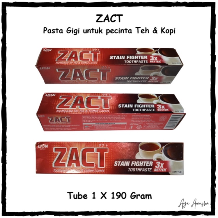 Jual ZACT I Pasta Gigi untuk pecinta teh kopi dan perokok I 190 Gram | Shopee Indonesia