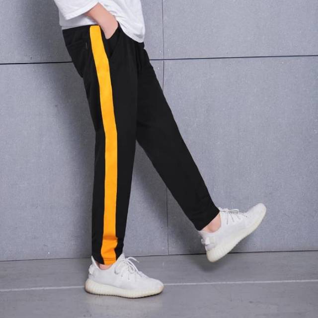 Jual Varo Celana Jogger Unisex Tranning Side list olahraga Hitam ...