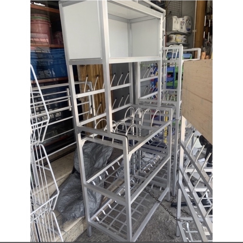 Jual Rak piring aluminium susun 3 box kaca aluminium | Shopee Indonesia