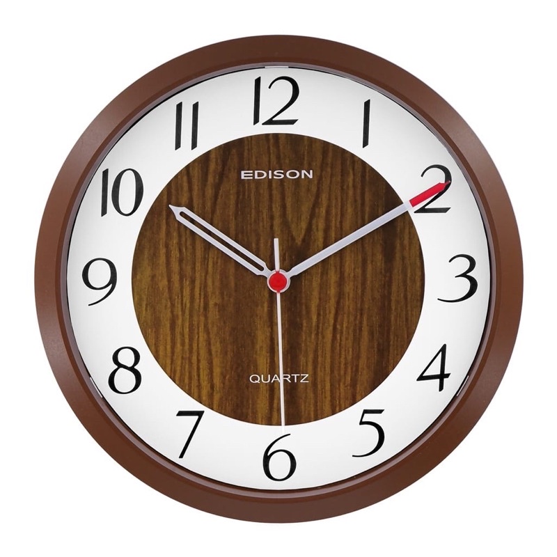 Jual Jam Dinding Edison Elegan EDW 257 WOOD - B52 Diameter 25CM 25 CM ...