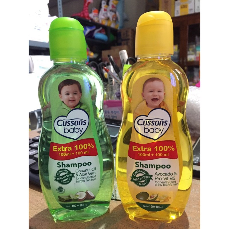 Jual cusson baby shampoo 100+100ml wangi Avocado dan Coconut | Shopee ...
