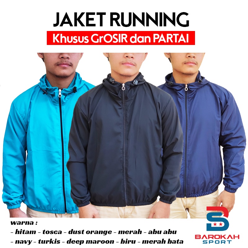Jual jaket running jaket parasut jaket gym jaket sauna jaket olahraga ...