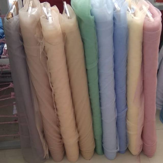 Jual Tulle polos / tile polos DC (harga per 0,5m) | Shopee Indonesia