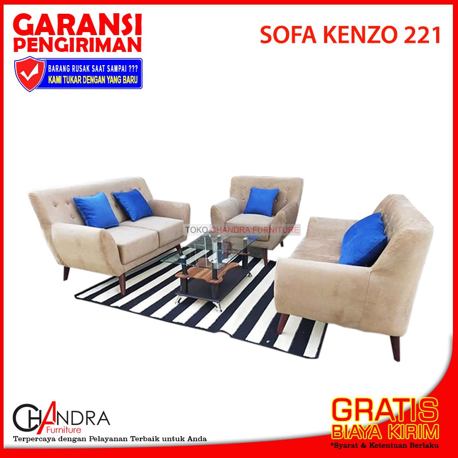 Jual SOFA KENZO 221 + MEJA SUPER MEWAH BERGARANSI (Sofa Sudut, Kursi Ruang Tamu) | Shopee Indonesia