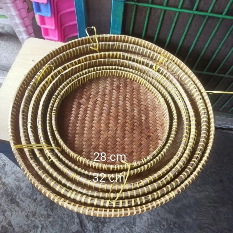 Jual Tampah Bambu Jawa/ Tampah Bambu Kecil Berbagai Ukuran Rapih Kuat ...