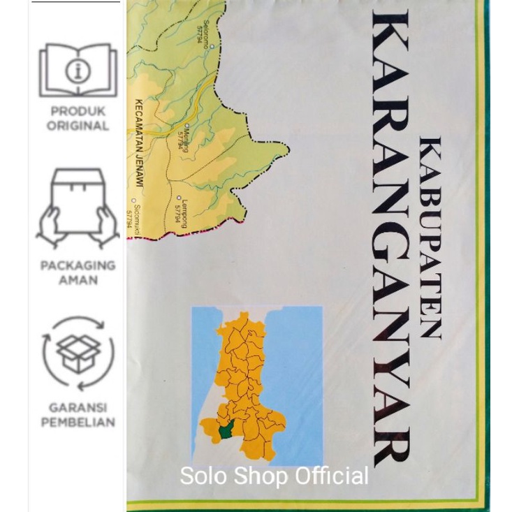 Jual Peta Kabupaten Karanganyar Lembaran Lipat | Shopee Indonesia