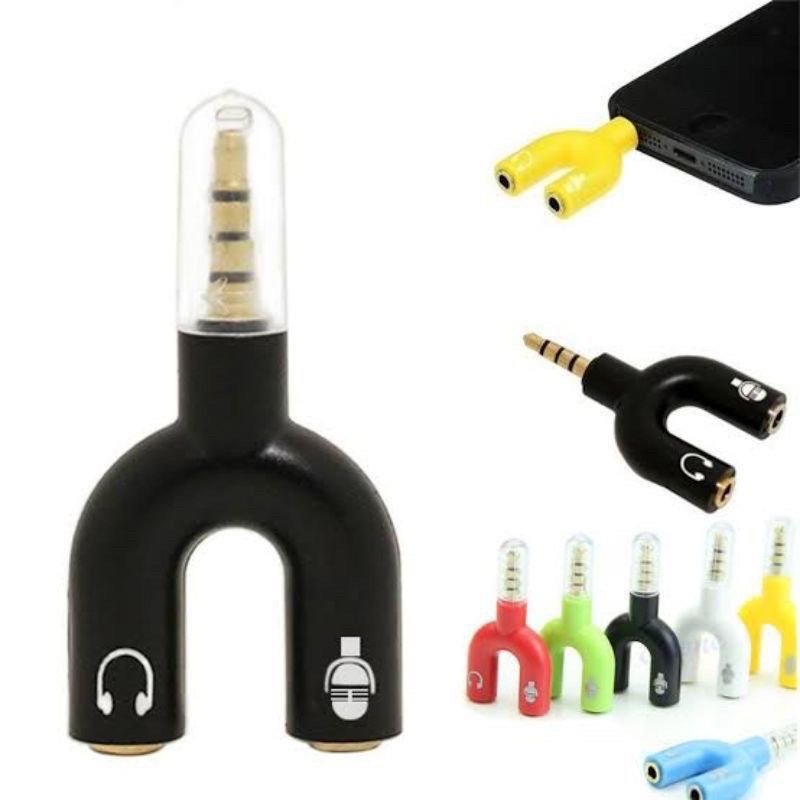 Jual Splitter U shape audio / Penyambung Mic dan Earphone | Shopee ...