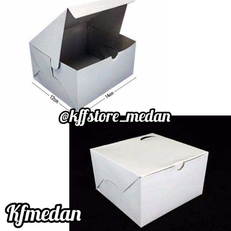 Jual Kotak / Dus / Snack Box Putih Polos 12×14×7cm (Per Pcs) | Shopee ...