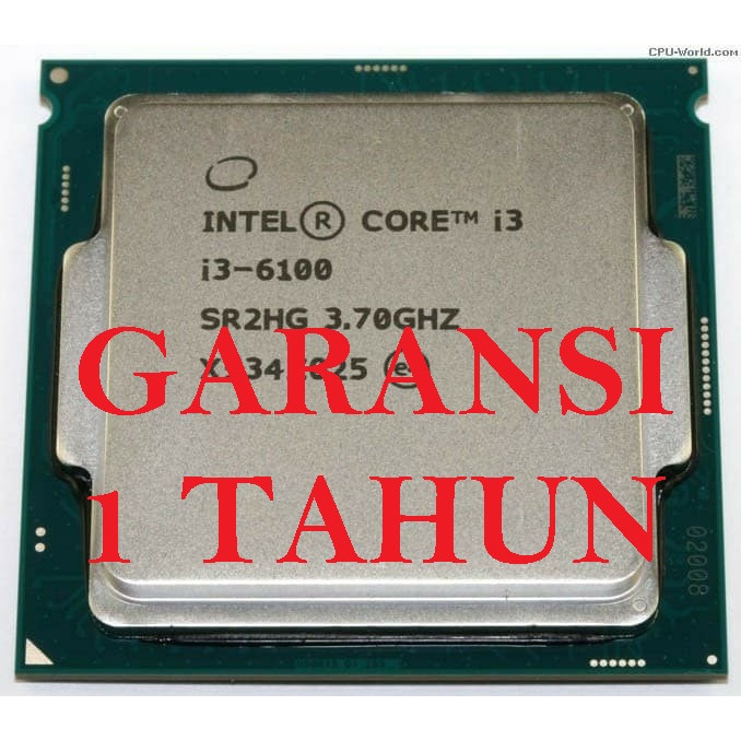 Jual Processor Intel Core I3 6100 3.70GHZ Tray LGA 1151 Garansi 1 Tahun | Shopee Indonesia