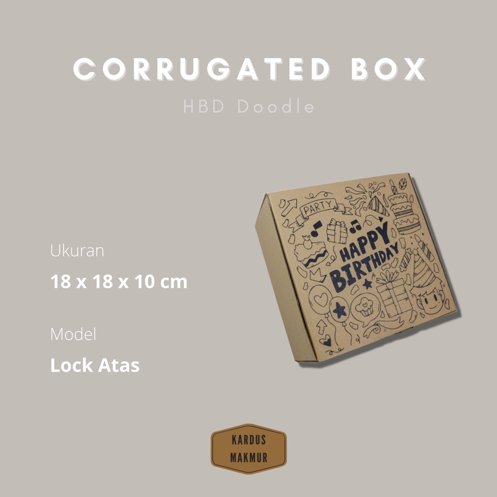Jual Kotak kado/ hadiah untuk surprise Ulangtahun, tulisan "Happy ...