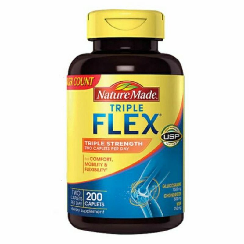 Jual Nature Made Triple Flex. Triple Stenght isi 200 caplets | Shopee ...