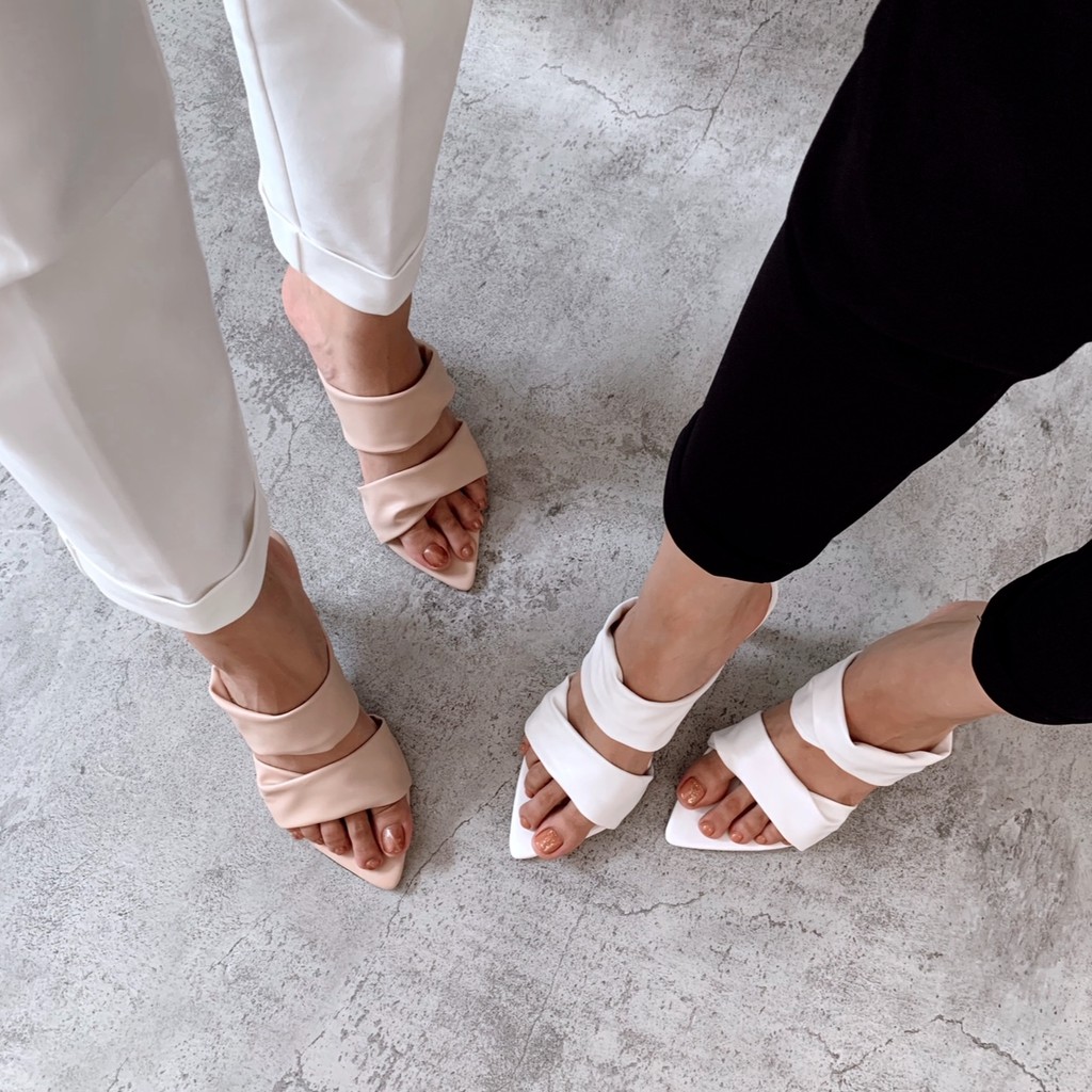 Jual ATTERA - TYLA (dustypink/white/black) - Sepatu Sandal Hak Wanita ...