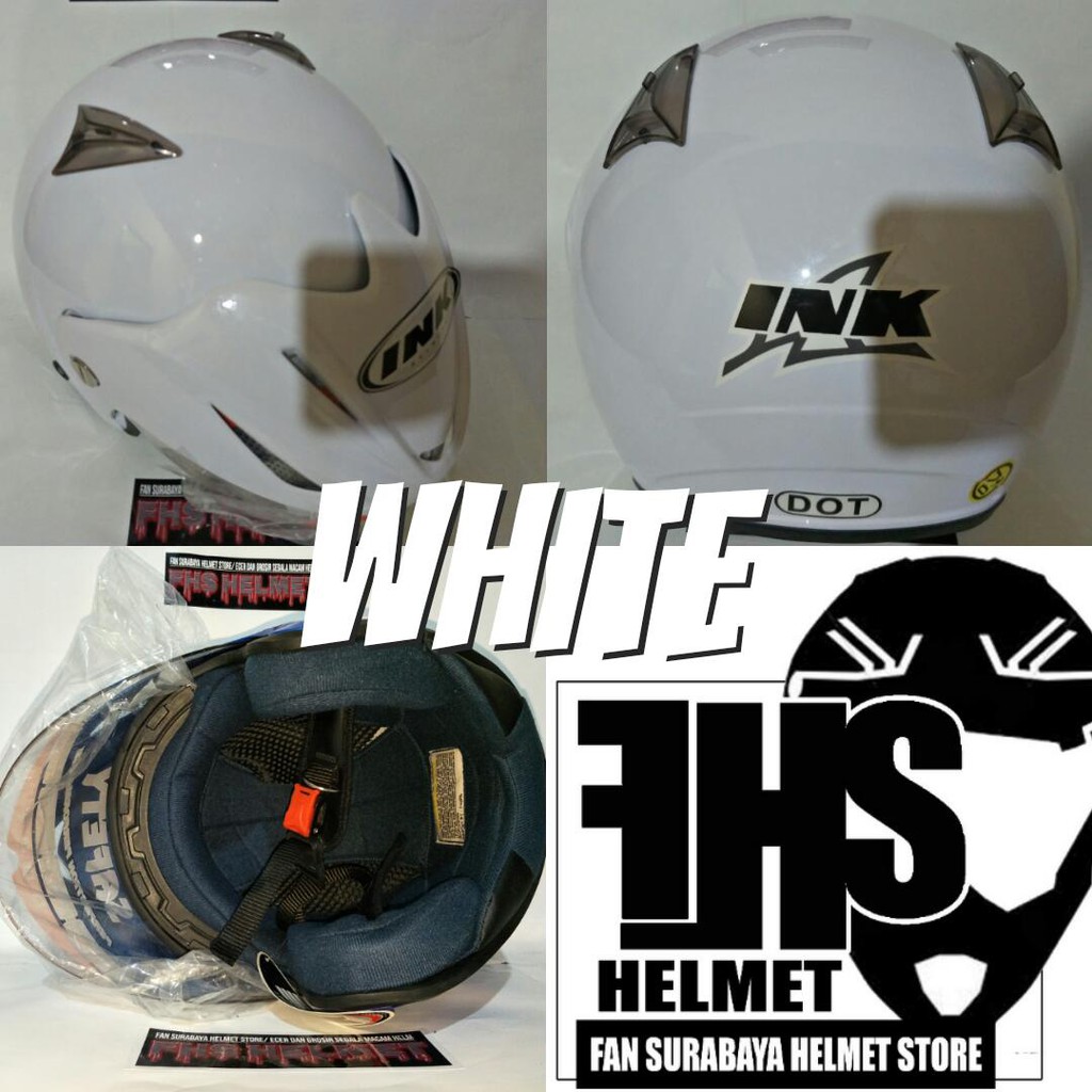 Jual Helm basic fm model ink cx22 white | Shopee Indonesia