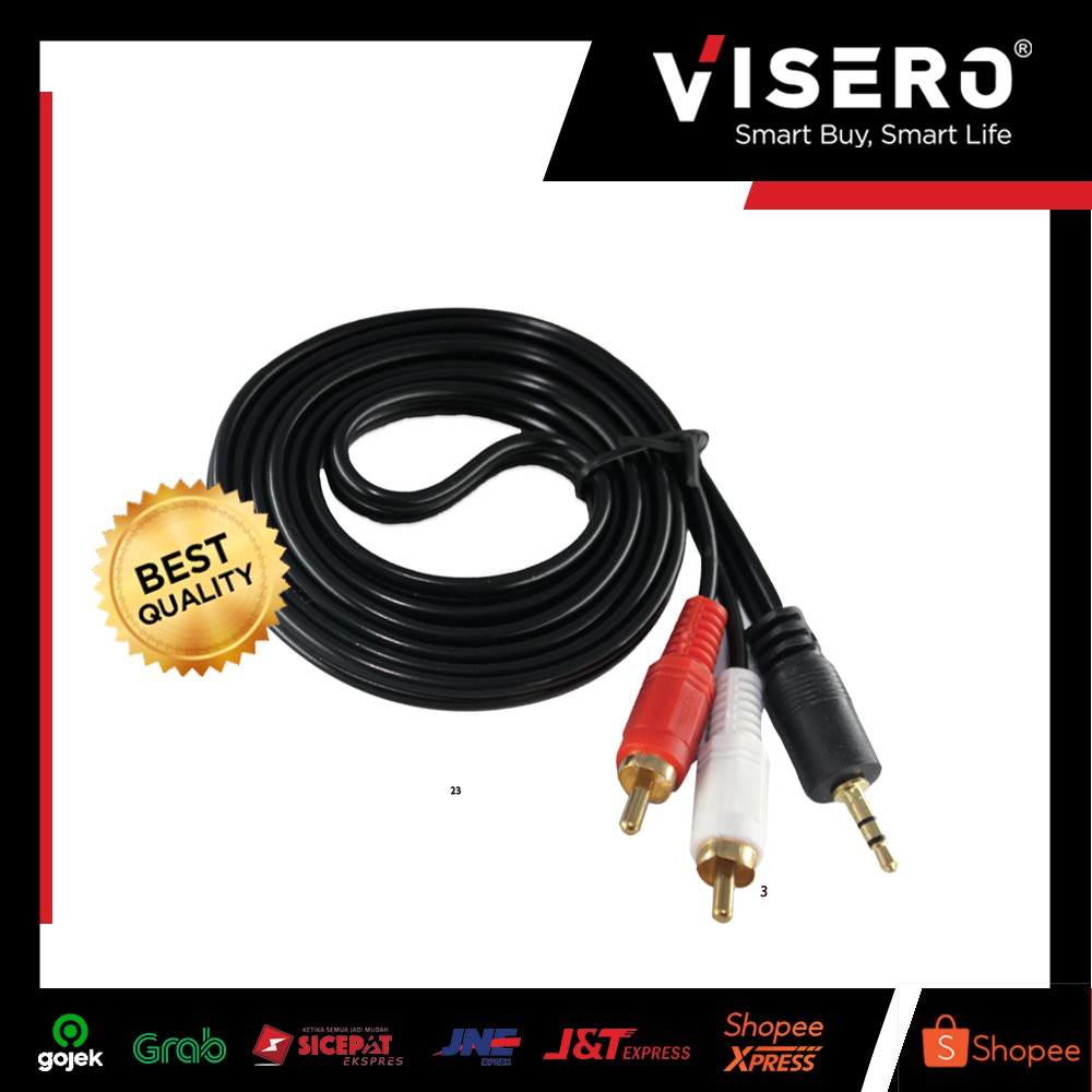 Jual Cable RCA/Kabel RCA/Cable AV/Kabel AV BG 1.5M Jack 2 To 1 Visero ...