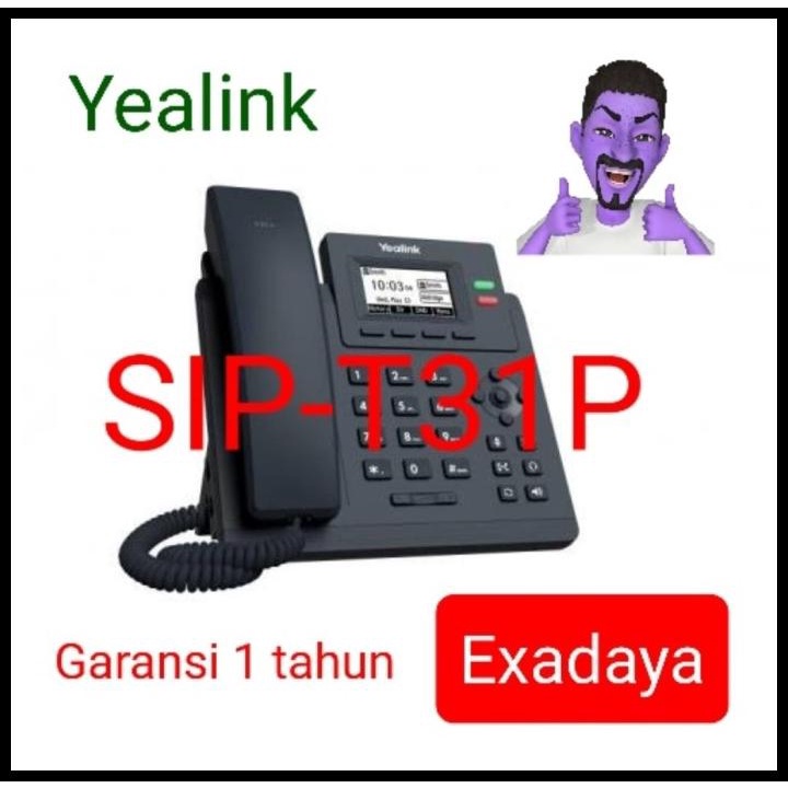 Jual Yealink Sip-T31P Entry Level Ip Phone Poe ( Pengganti Sip-T21P E2 ) | Shopee Indonesia