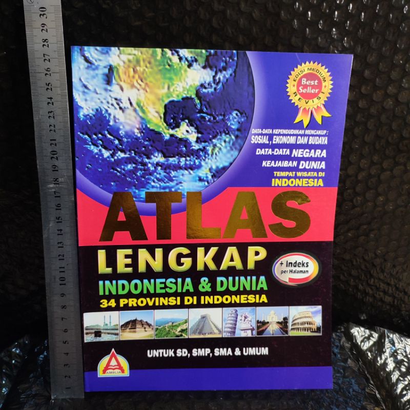 Jual Atlas Lengkap Indonesia Dan Dunia + Indeks Per Halaman Ukuran ...