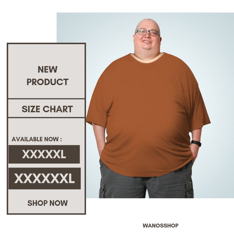 Jual Kaos polos pria wanita super jumbo ukuran 5xl dan 6xl | Shopee ...
