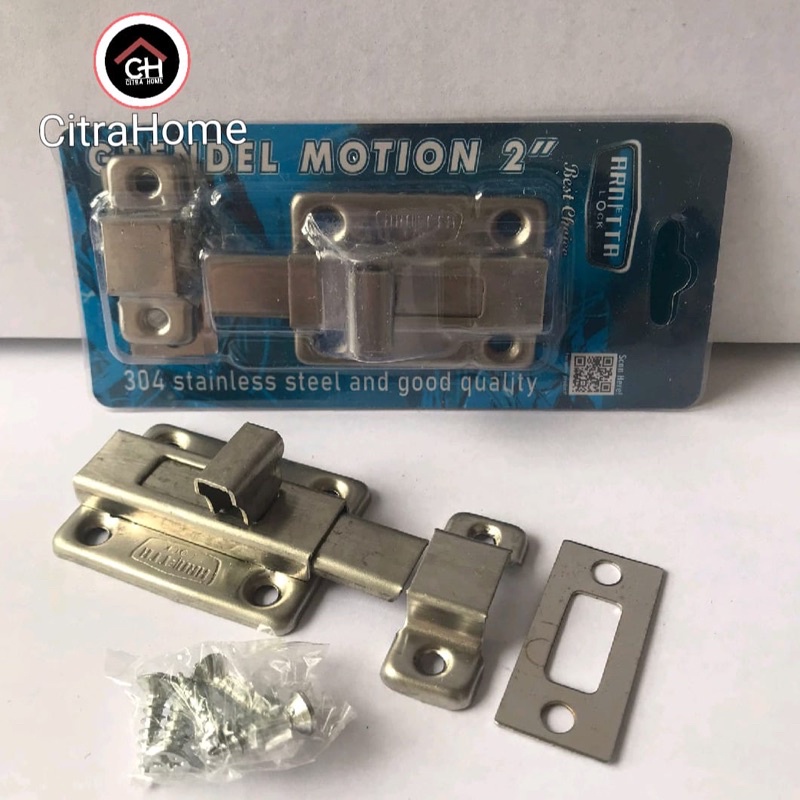 Jual Grendel Geser Motion 2” Arnetta Stainless | Shopee Indonesia