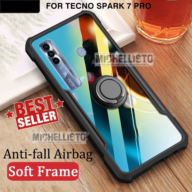 Jual Case Tecno Spark 7 PRO Ring Transparan CLEAR JAZZ SERIES Casing ...