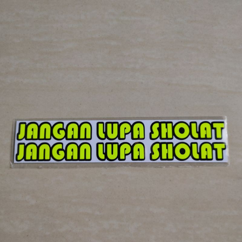 Jual stiker cutting jangan lupa sholat solat kata kata buat visor kaca ...