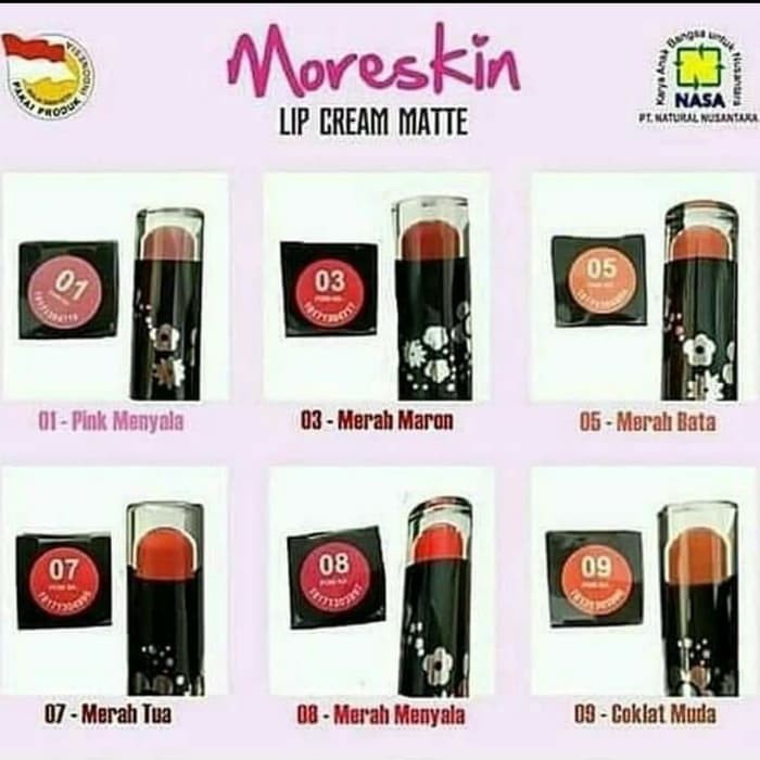 Jual Moreskin Lip Cream Matte Nasa - Swalayan Nasa Online | Shopee ...