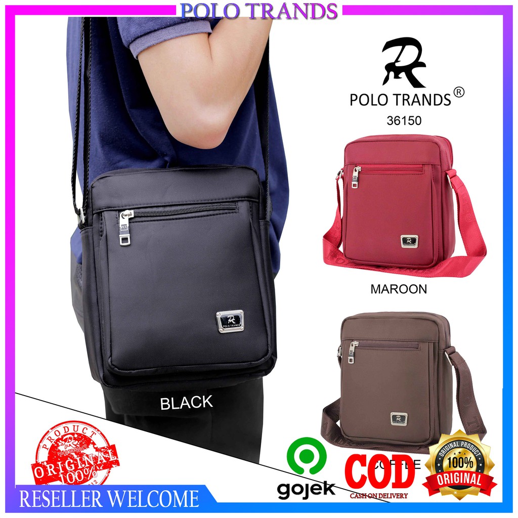 Jual Tas Selempang Pria Bahan Kanvas Polo Trands 6L 36150 - Tas Sandang ...