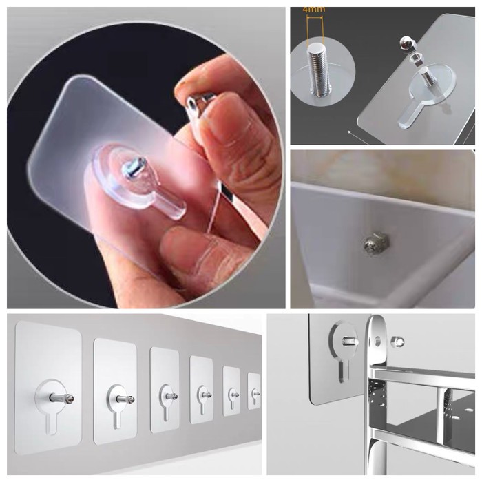 Jual Mur Tempel Dinding Tanpa Bor - Pengganti Paku Tembok - Anti Air ...