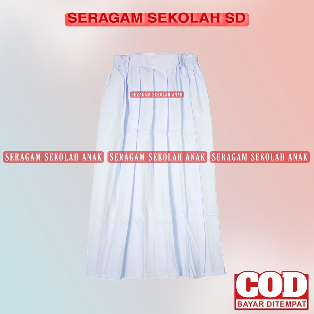 Jual laris manis.. Seragam Sekolah SD Rok Panjang Sekolah SD Perempuan Rok Panjang Rempel Lipit ...