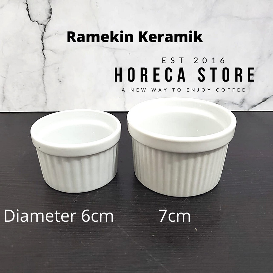 Jual Ramekin Mangkok Anti Panas 6 cm 7 cm Creme Brule Baking Oven / Mangkok Keramik Kecil Putih ...