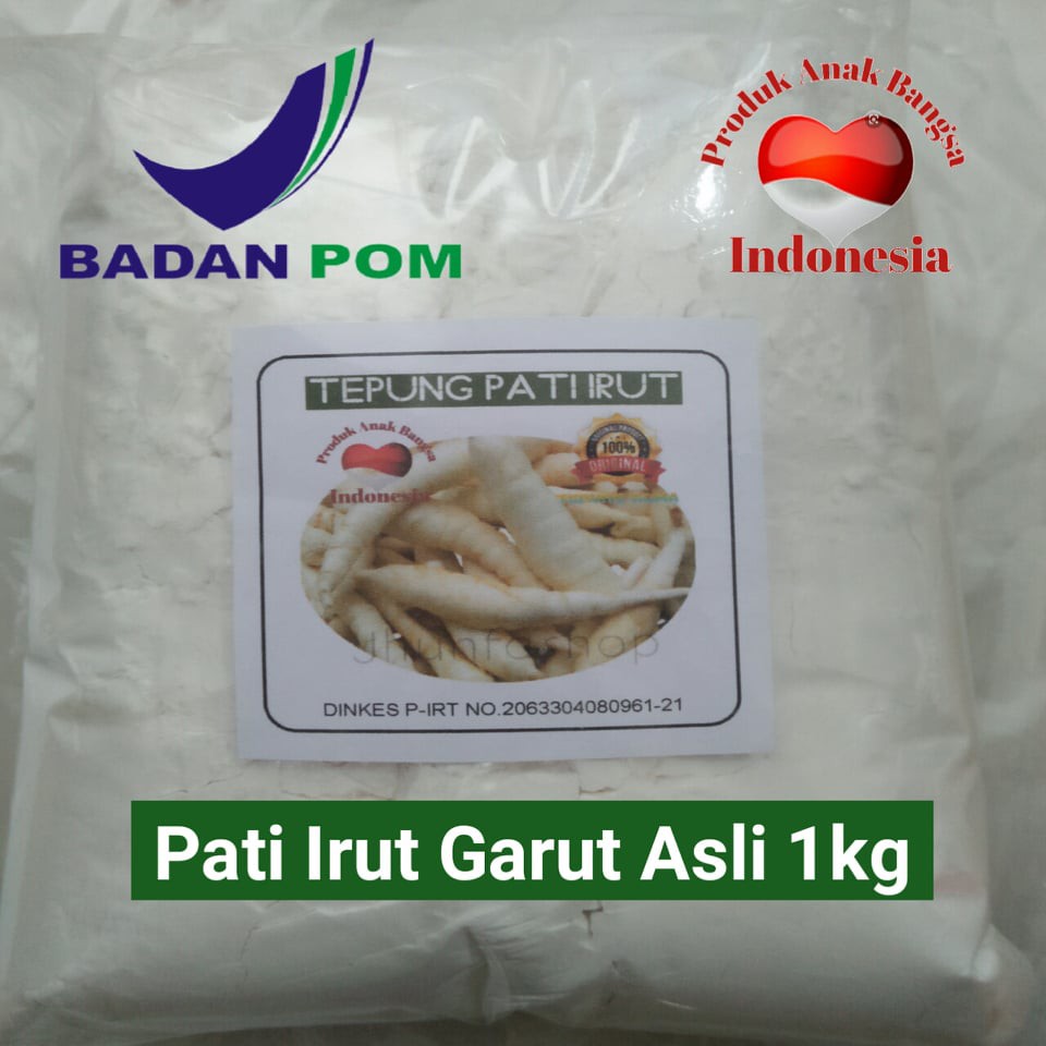 Jual Tepung pati garut umbi angkrik asli 1kg obat asam lambung | Shopee ...