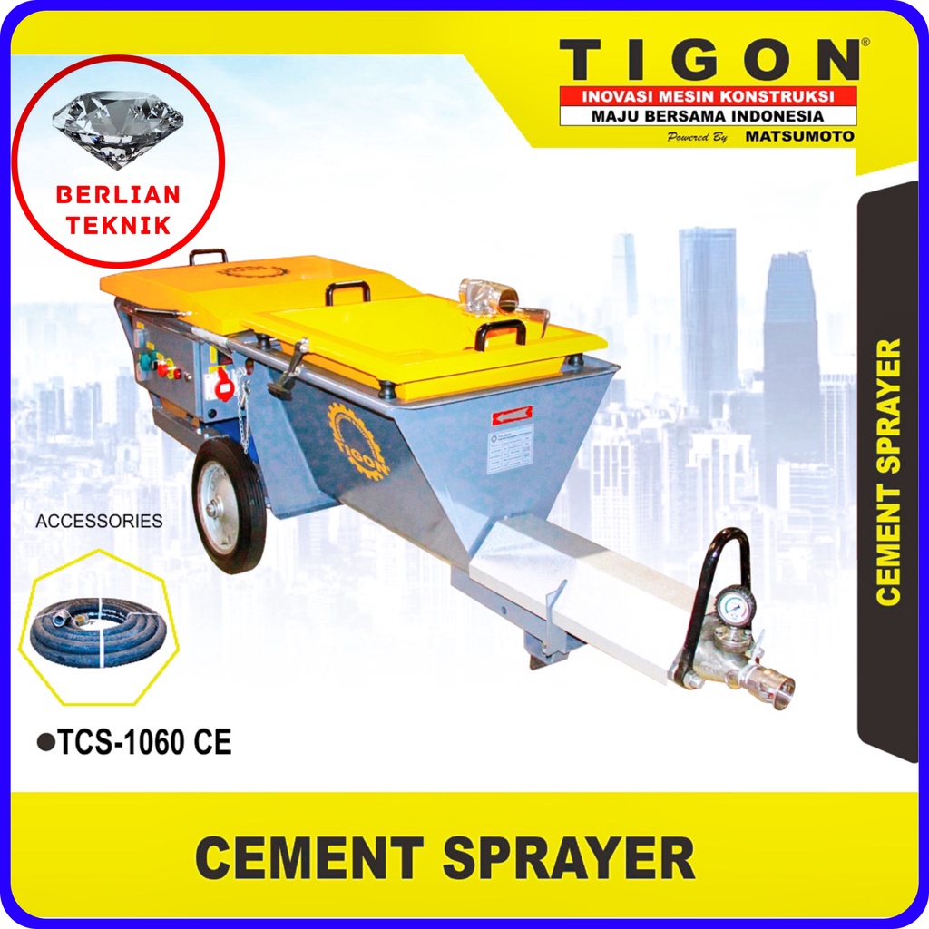 Jual Cement Semen Sprayer Tigon TCS 1060 CE 100 Liter lengkap ...