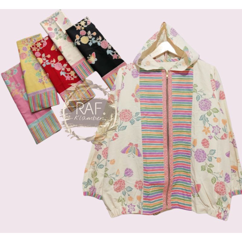 Jual Jaket batik motif bunga FLORANSA | Shopee Indonesia