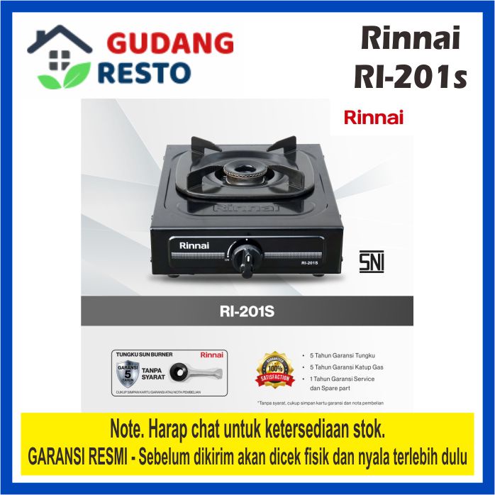 Jual RINNAI RI-201-S KOMPOR GAS 1 TUNGKU RI-201S ELPIJI STOVE COOKER ...
