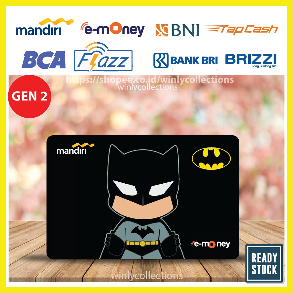 Jual KARTU EMONEY ETOLL BABY BATMAN SUPERHERO FLAZZ BCA GEN 2 MANDIRI ...
