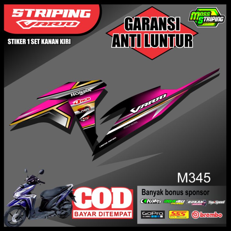 Jual Sticker Stiker Striping Honda VARIO 125 TECHNO PGM FI / List ...