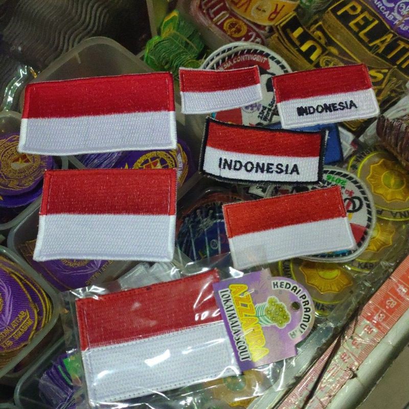 Jual Badge bendera merah putih kecil sedang besar + bordir | Shopee ...